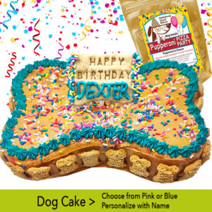 Large Bone-Shaped Dog Party Cake - PAWsitively Sweet Bakery